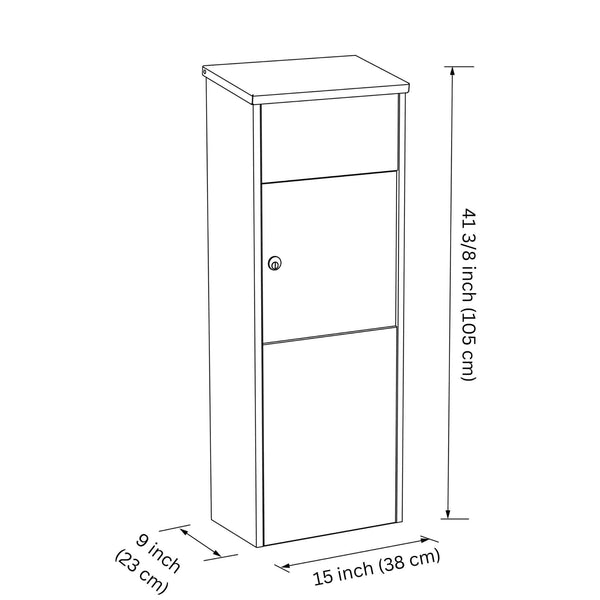 JONA by Bravios - Modern Parcel Box in black