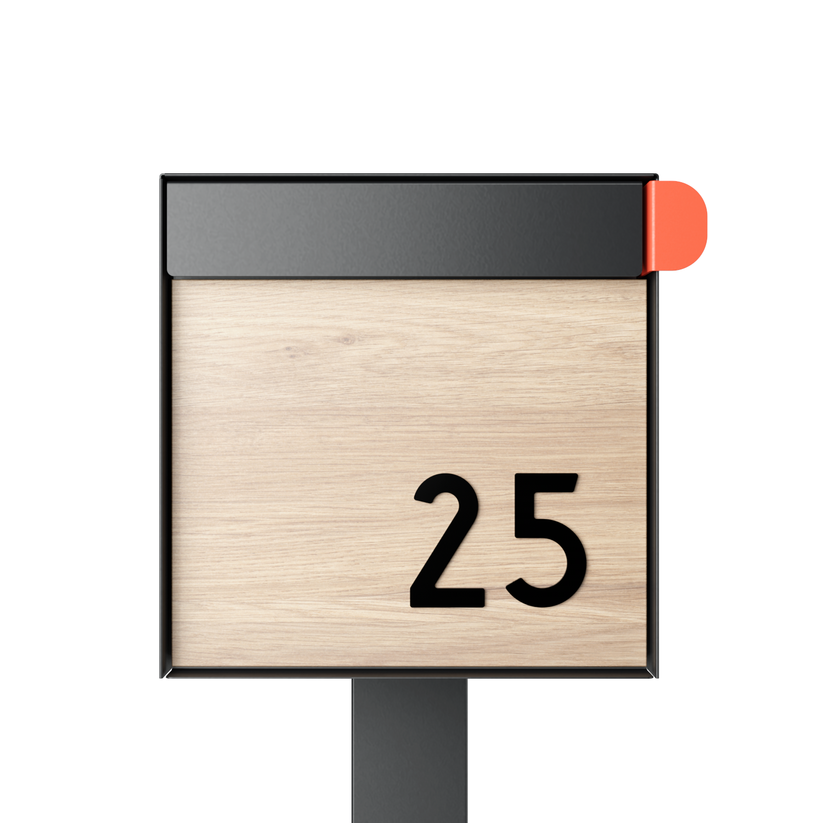 Adhesive street numbers for mailboxes in black